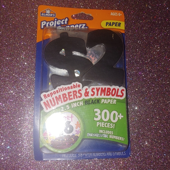 Elmer's | Office | Elmers Project Popperz Numbers Symbols Black Paper ...